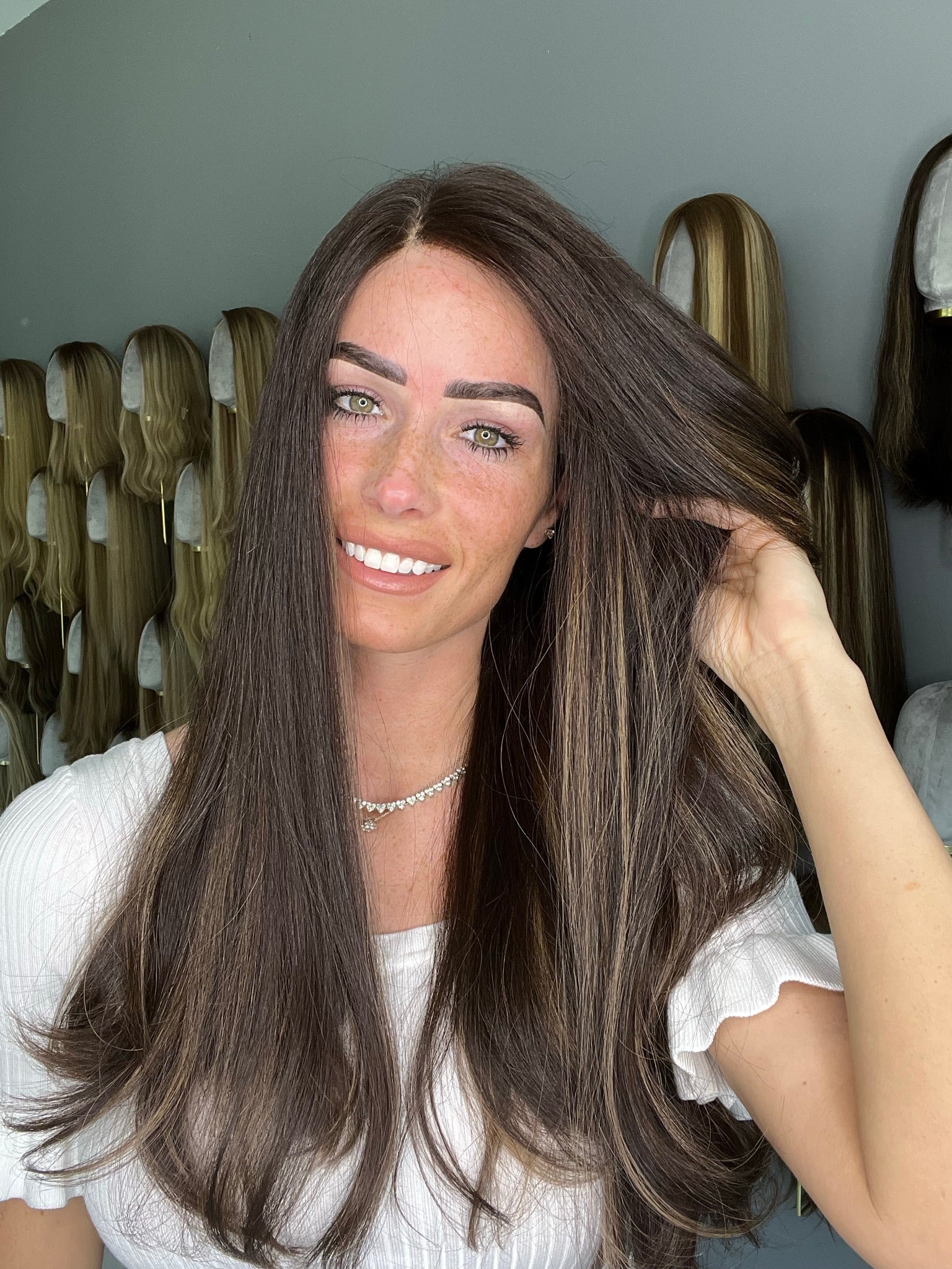 Beka 220 | Dark brown with ash blond highlights Wig – Bekawigs