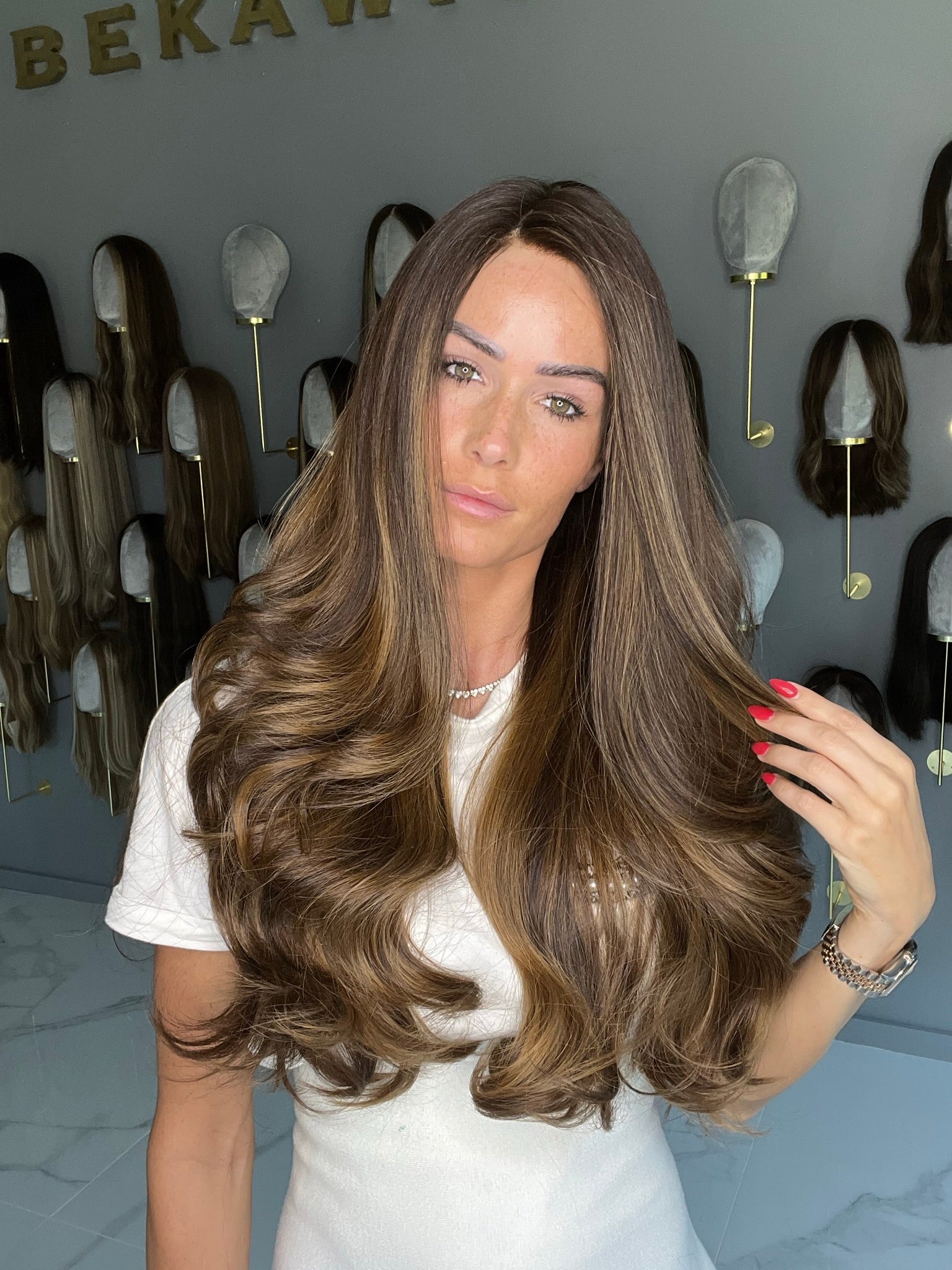 Beka 231 l Medium brown with honey balayage Wig – Bekawigs